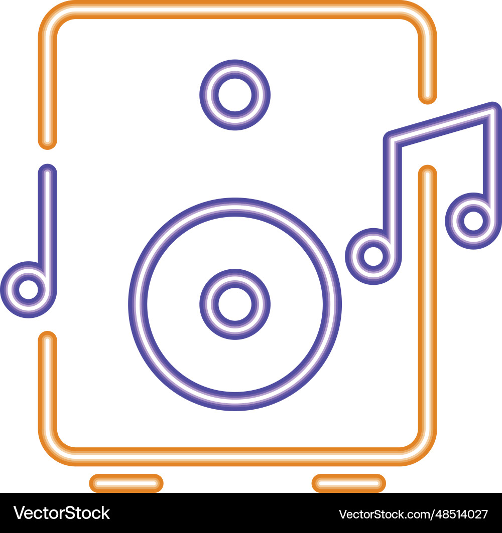 Speaker Music Neon Modern Icon Royalty Free Vector Image
