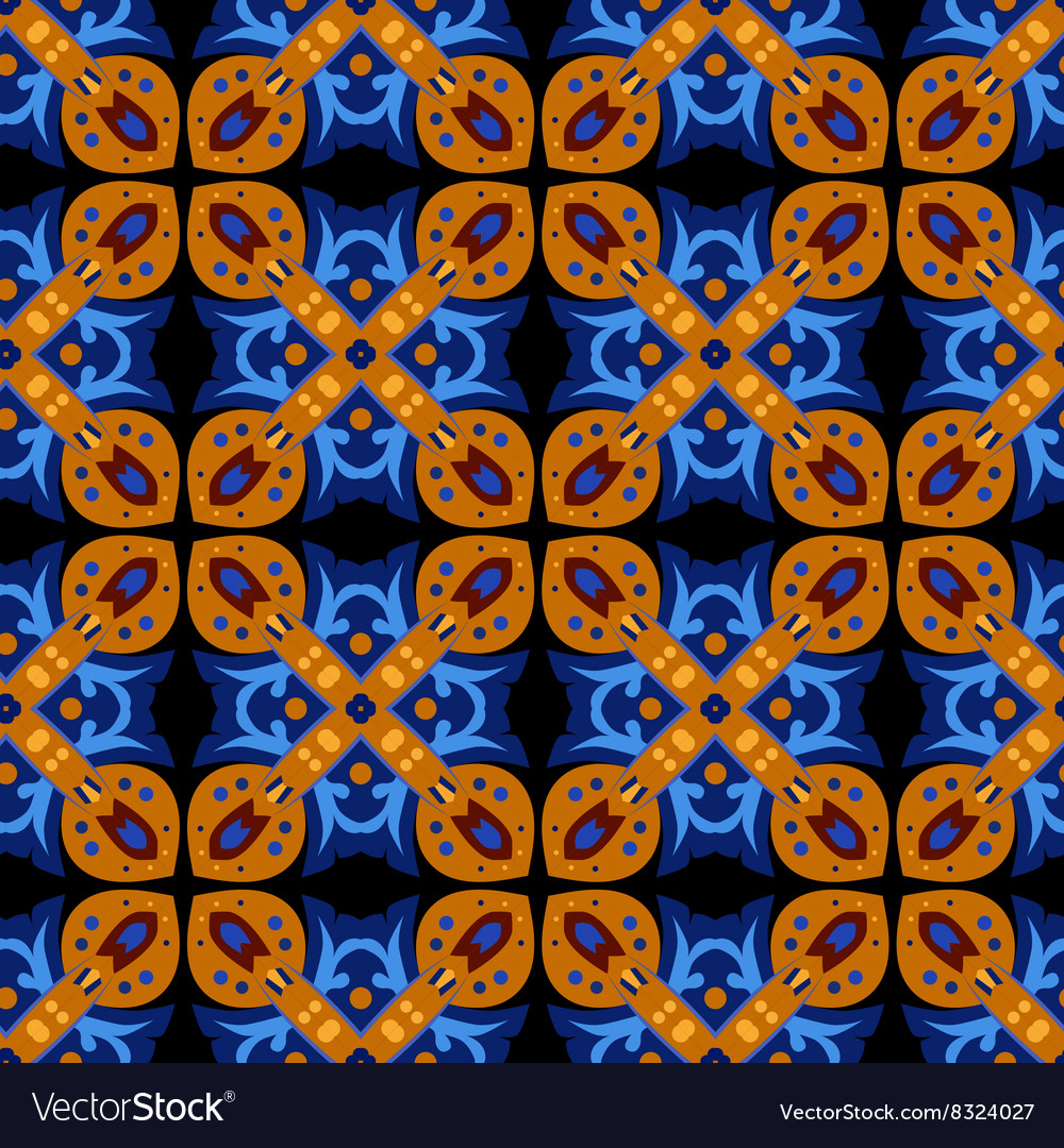 Square ethnic seamless pattern Royalty Free Vector Image