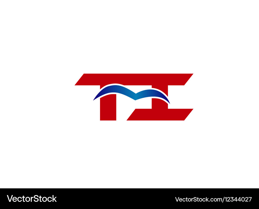 Ti company linked letter logo Royalty Free Vector Image