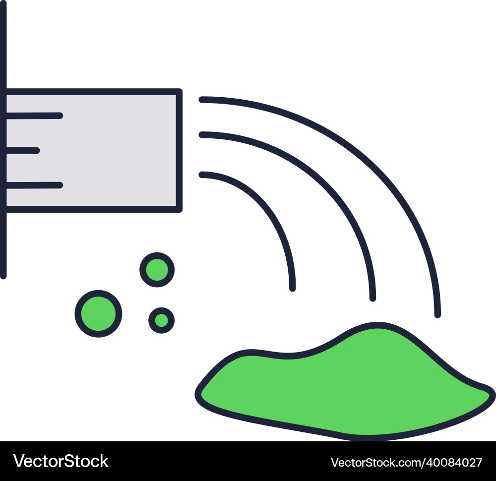Water pollution icon dirty liquid and pipe Vector Image