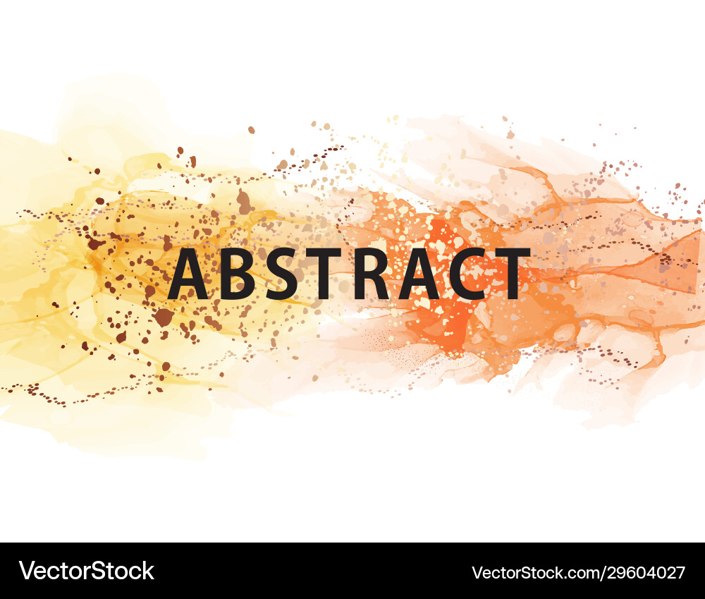 Yellow gradient orange color ink splash series Vector Image