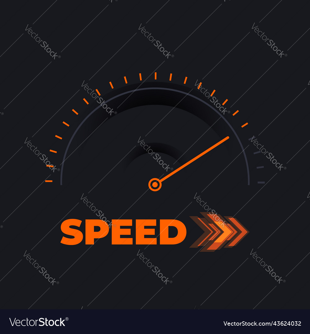 Abstract speedometer concept template Royalty Free Vector
