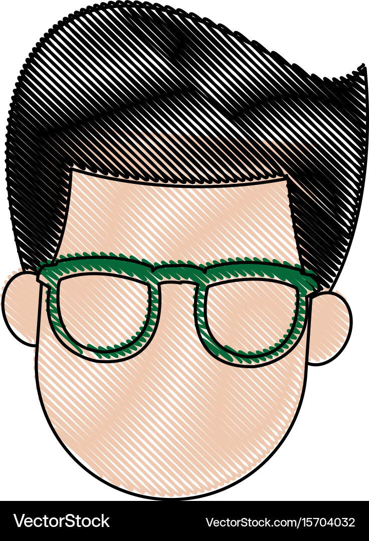 Businessman character face male image Royalty Free Vector