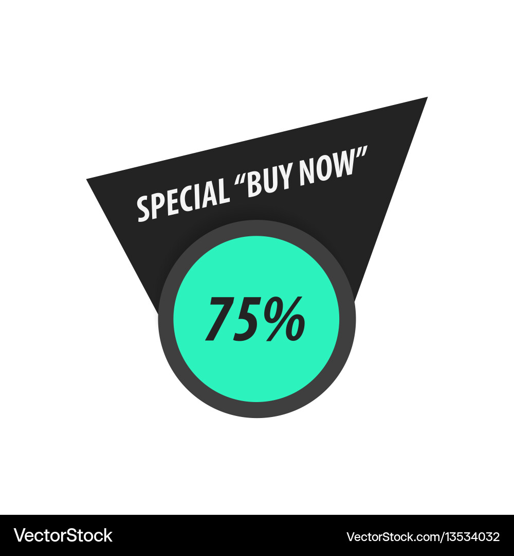 Buy now label design black green Royalty Free Vector Image
