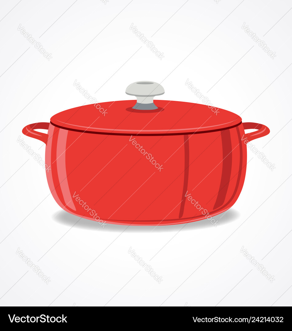 Crock pot roast cooker with lid Royalty Free Vector Image