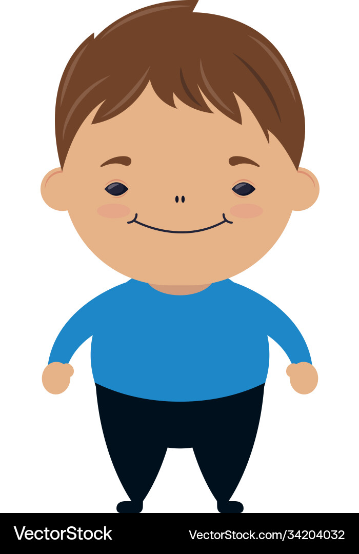 Happy little boy avatar character Royalty Free Vector Image