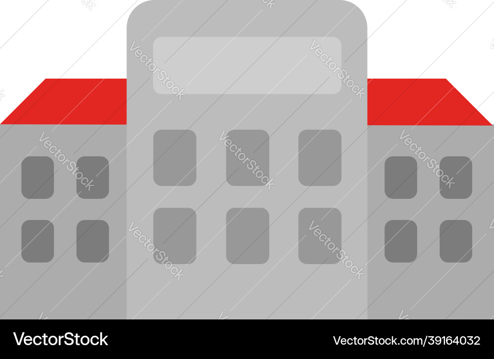 Hospital building on a white background Royalty Free Vector