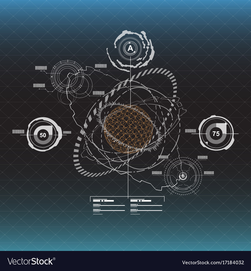 Infographic elements head-up display elements Vector Image