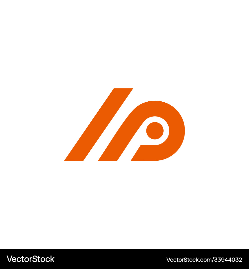 Letter ap abstract roof shape geometric logo Vector Image