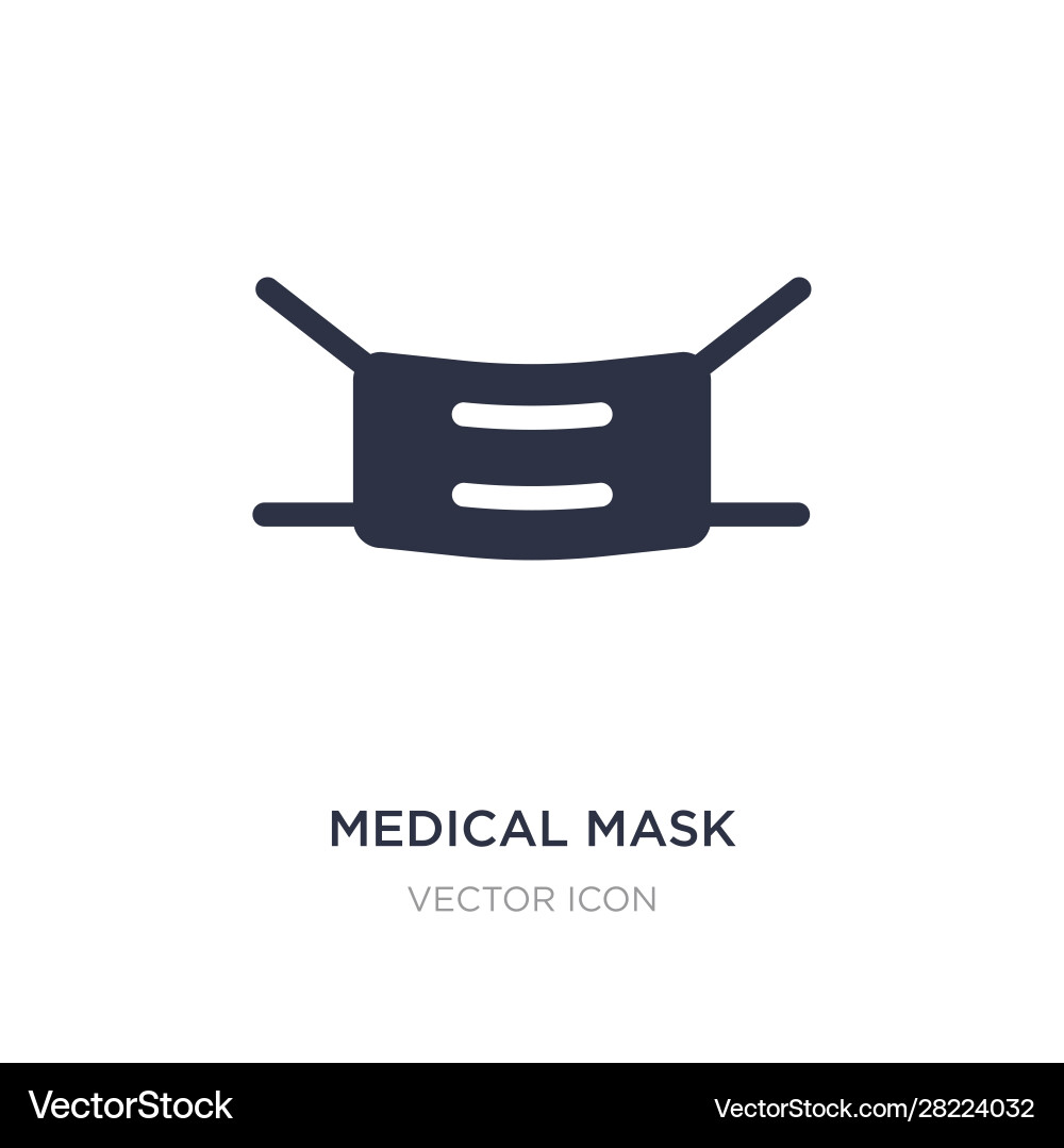 Medical mask icon on white background simple Vector Image