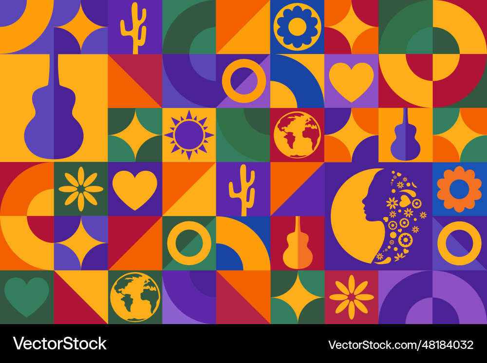 National hispanic heritage month seamless Vector Image