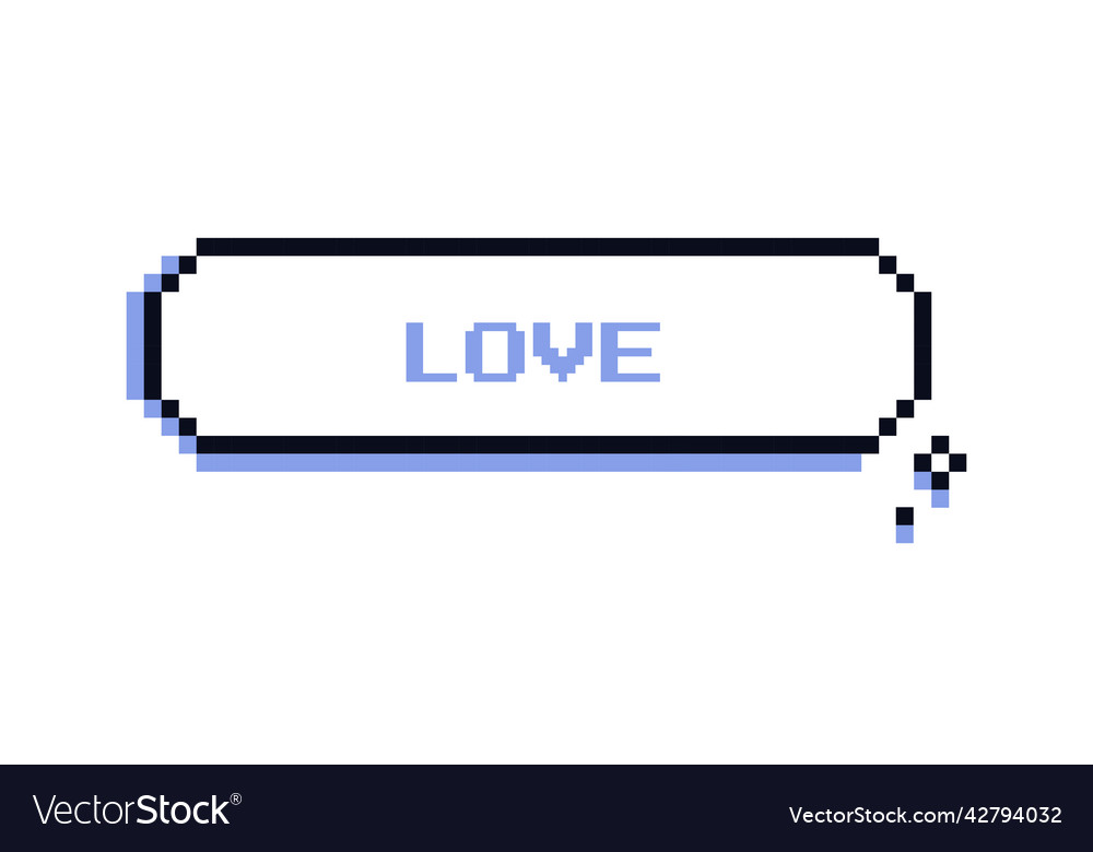 Pixel speech bubble Royalty Free Vector Image - VectorStock
