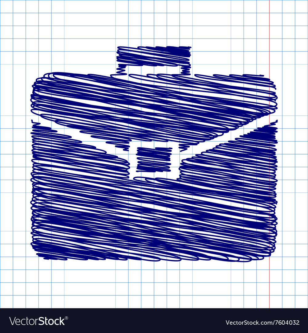 Scribble icon with pen effect Royalty Free Vector Image