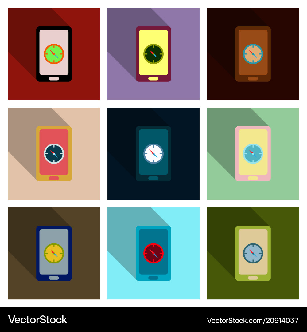 Abstract style modern and vintage mobile gadgets Vector Image