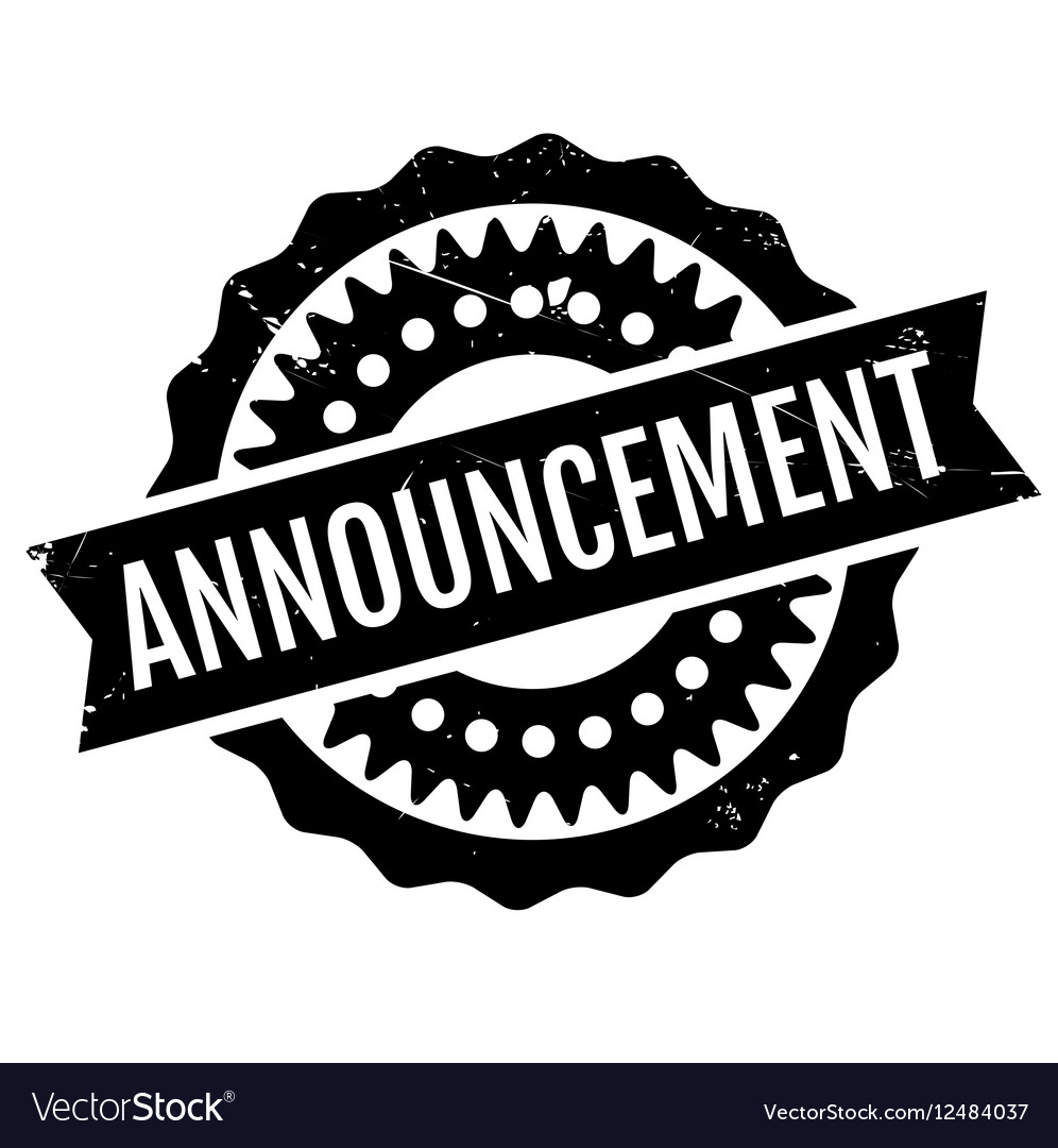 Announcement rubber stamp Royalty Free Vector Image