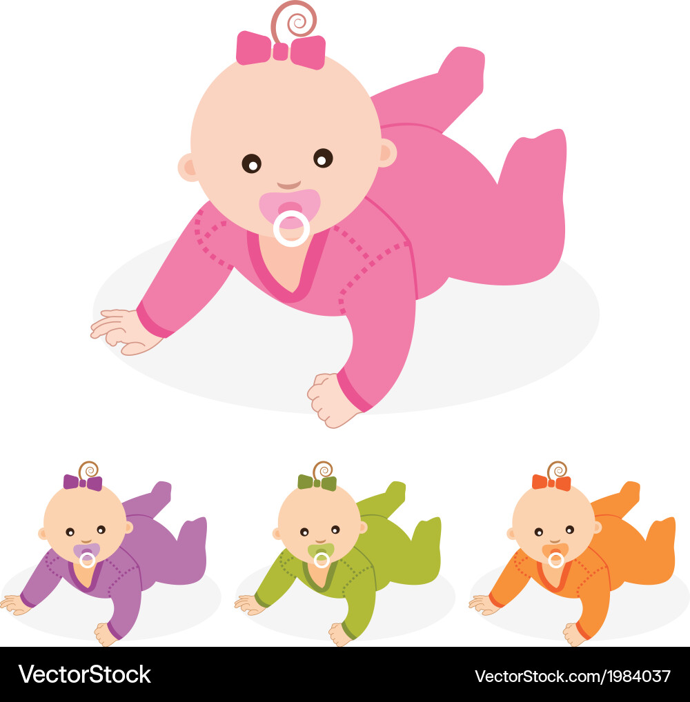 Baby girl Royalty Free Vector Image - VectorStock