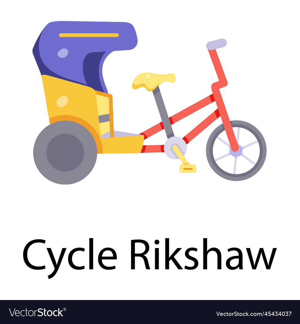 Cycle rickshaw Royalty Free Vector Image - VectorStock