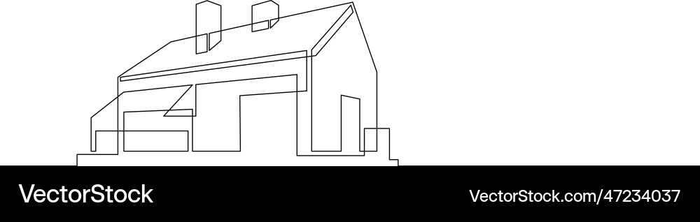 Modern minimalistic house residential building Vector Image