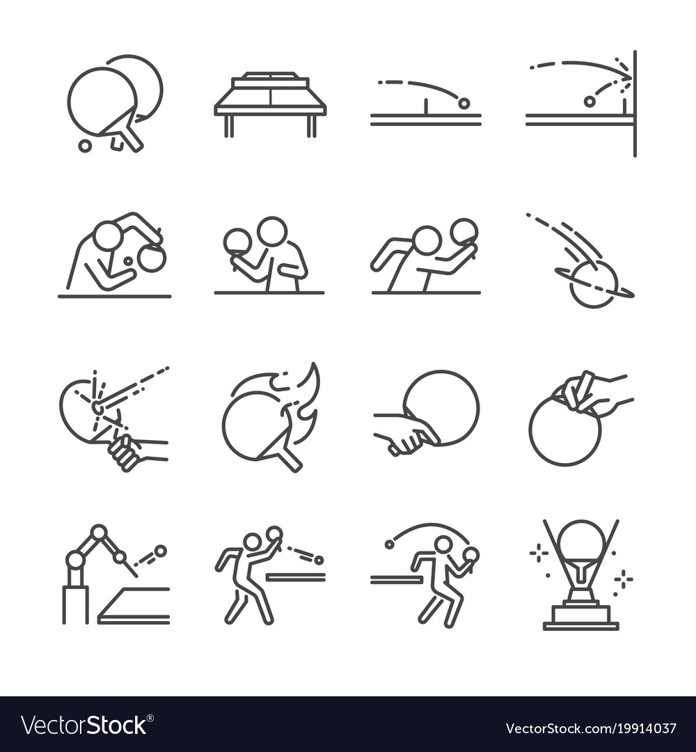 Ping pong line icon Royalty Free Vector Image - VectorStock Ping pong line icon Royalty Free Vector Image - VectorStock