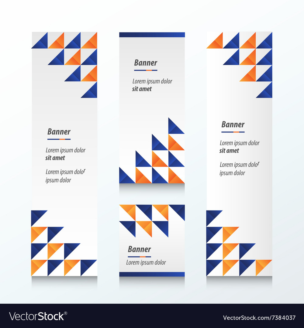 Triangle pattern banner Royalty Free Vector Image