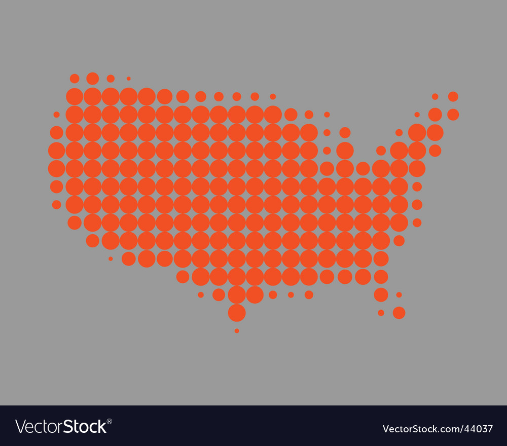 Usa map Royalty Free Vector Image - VectorStock