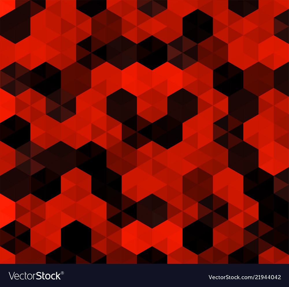 Abstract background of red hexagons pattern Vector Image