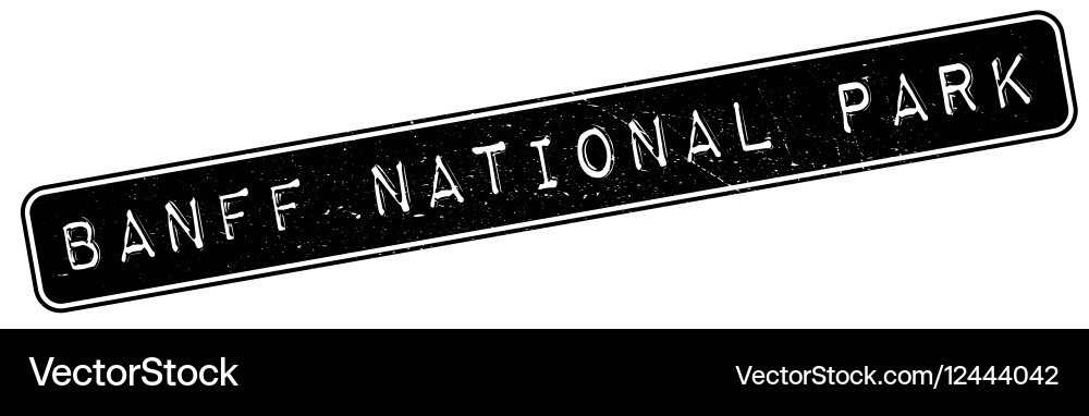 Banff National Park rubber stamp Royalty Free Vector Image