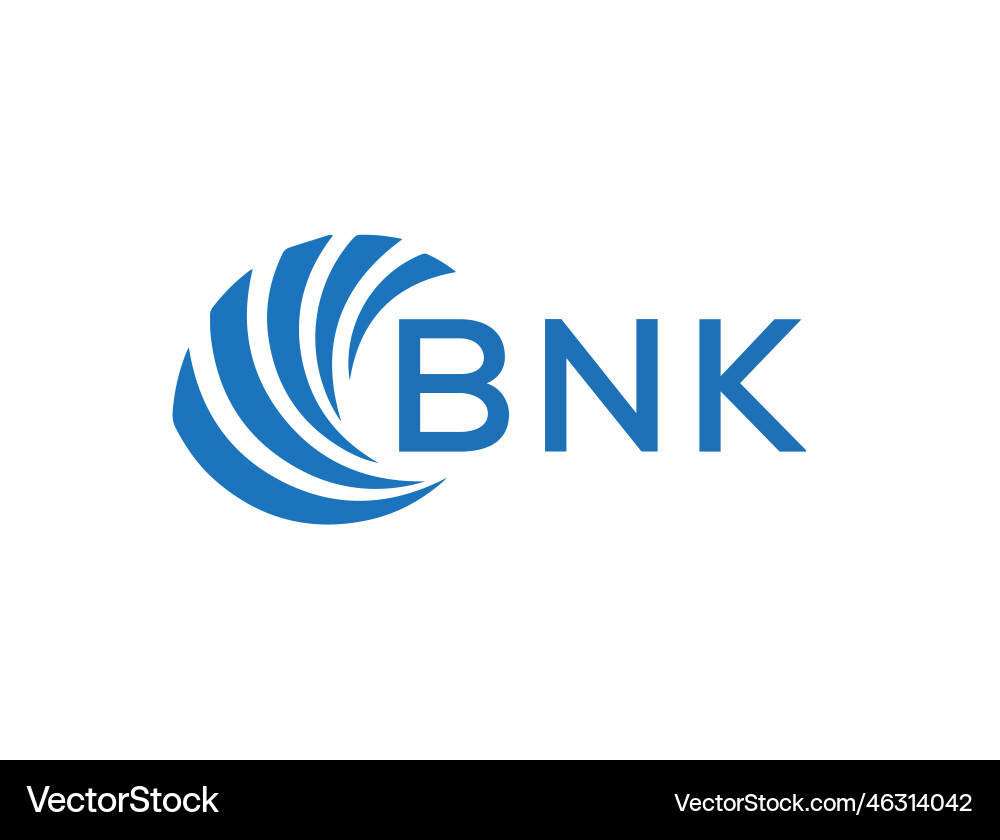 Bnk abstract business growth logo design on white Vector Image