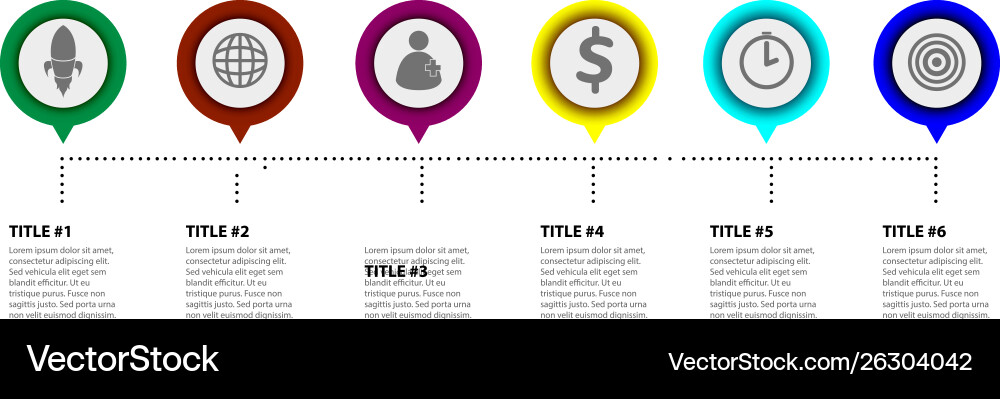 Business infographic with icons Royalty Free Vector Image
