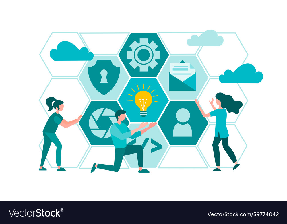 Business supportstartup structuring information Vector Image
