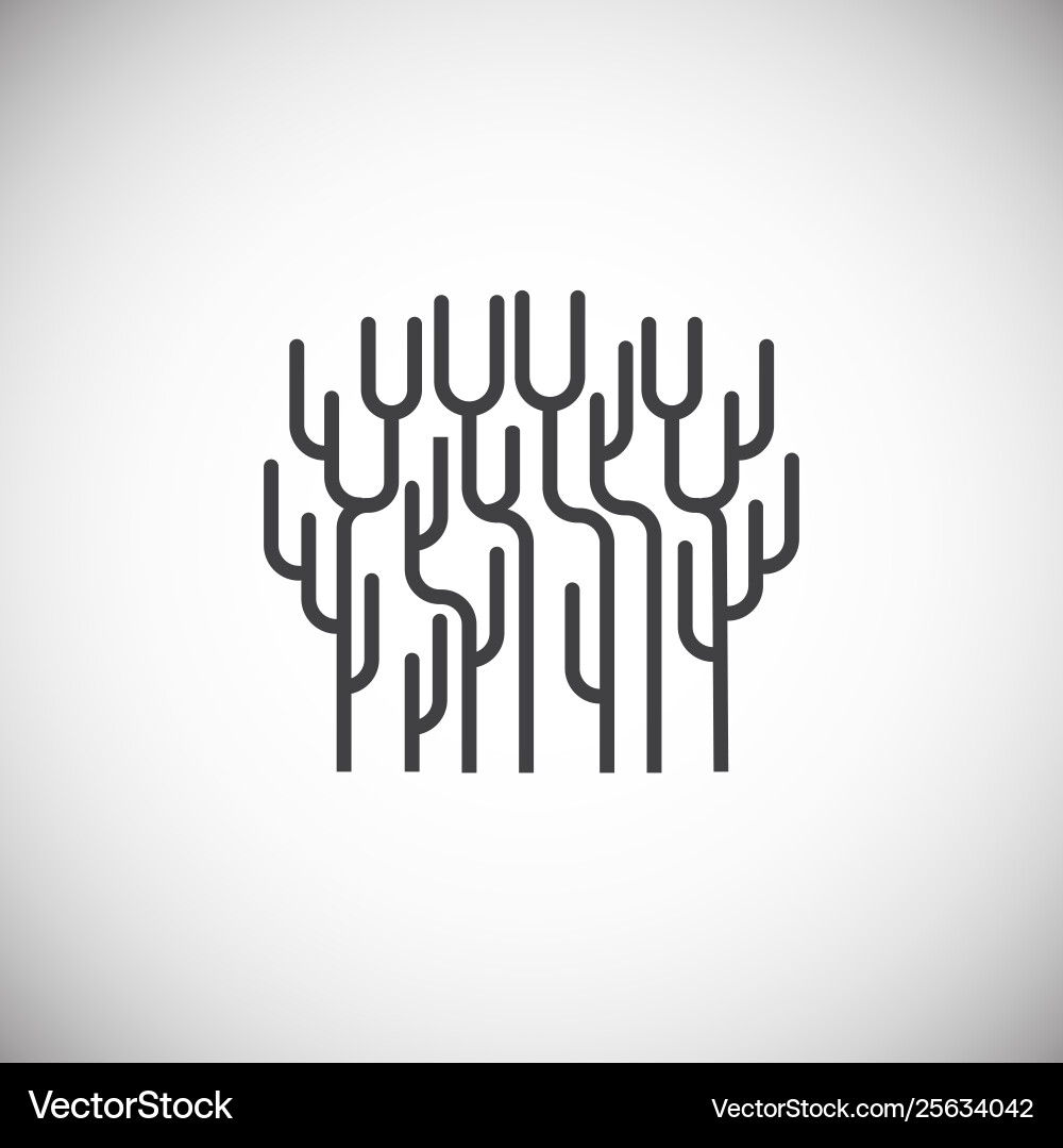 Coral icon on background for graphic and web Vector Image