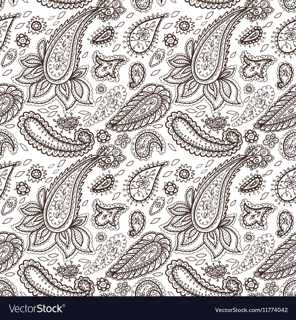 Mehendi pattern Royalty Free Vector Image - VectorStock
