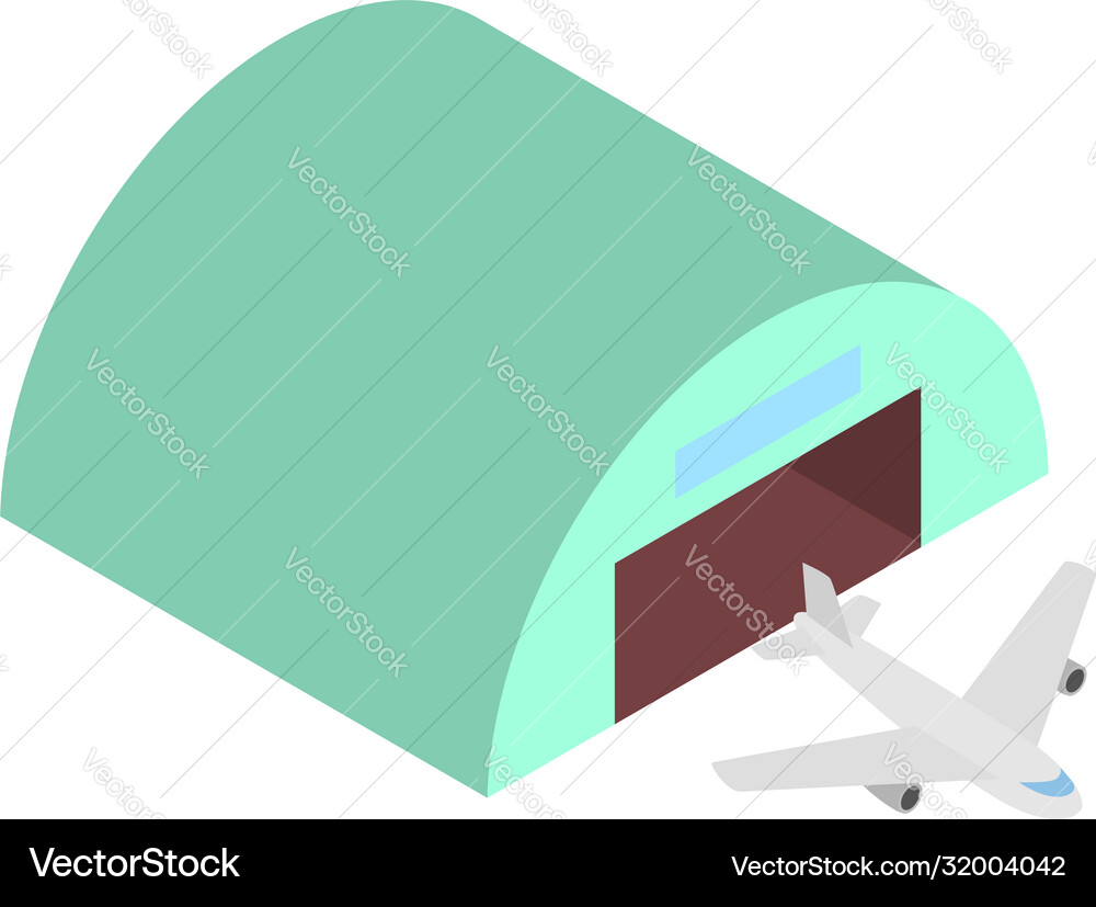 Transport aircraft icon isometric style Royalty Free Vector