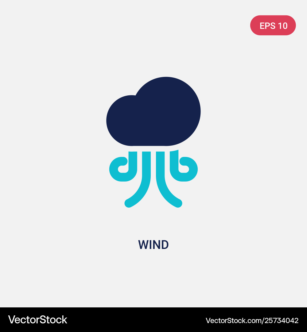 Two color wind icon from autumn concept isolated Vector Image