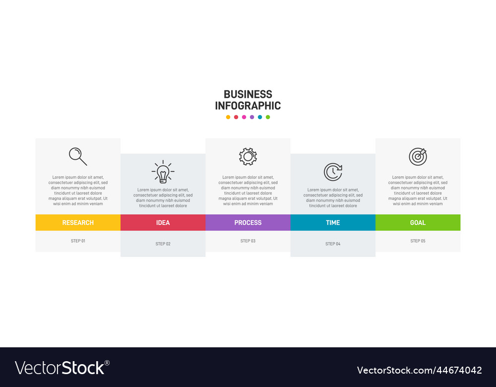 Vertical infographic design with icons and 5 Vector Image