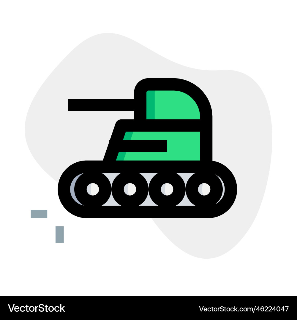 A potent destructible weapon tank Royalty Free Vector Image