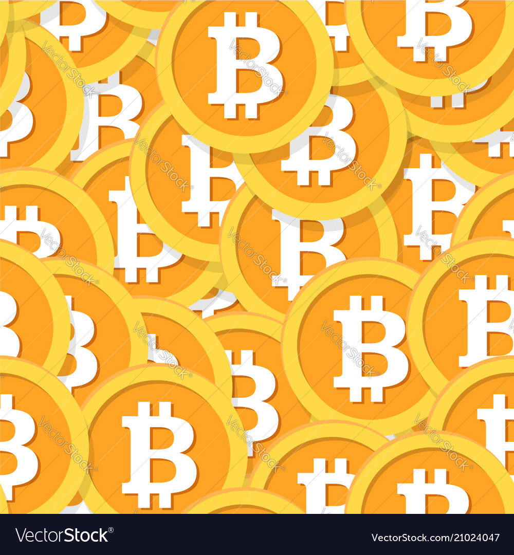 Bitcoin seamless pattern Royalty Free Vector Image
