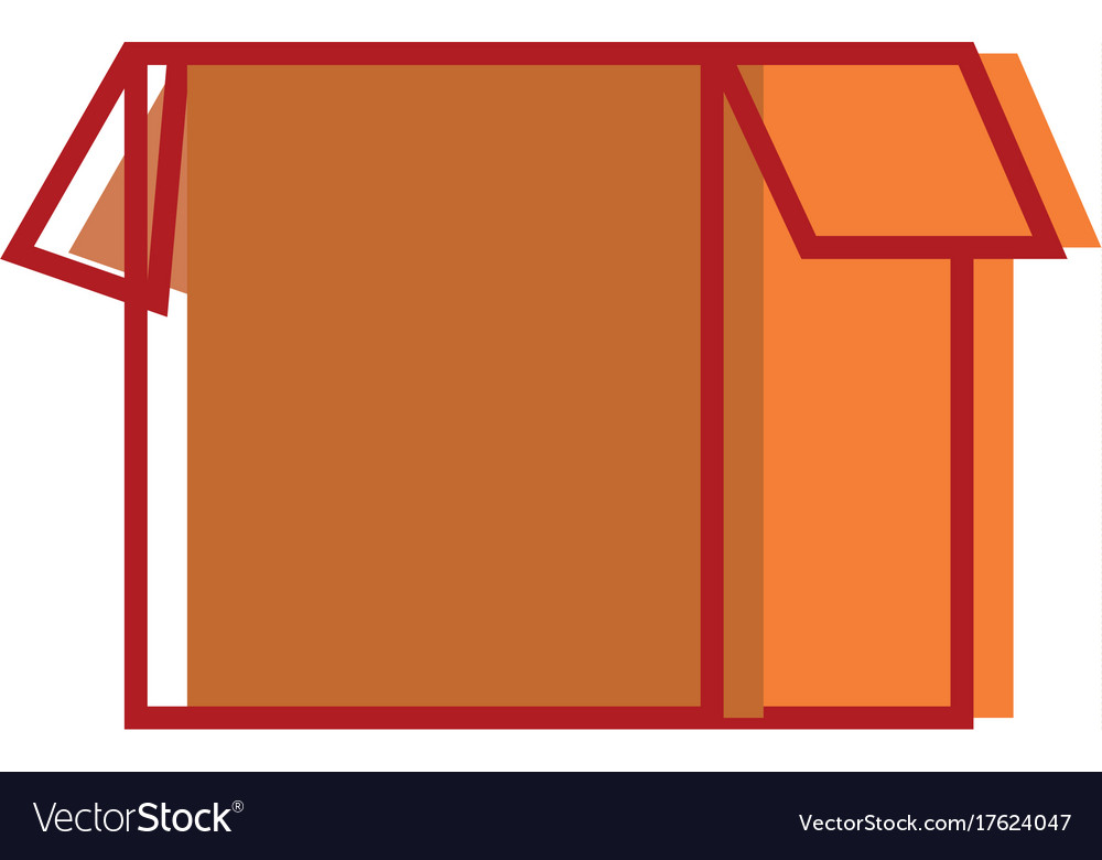 Box package open object design Royalty Free Vector Image