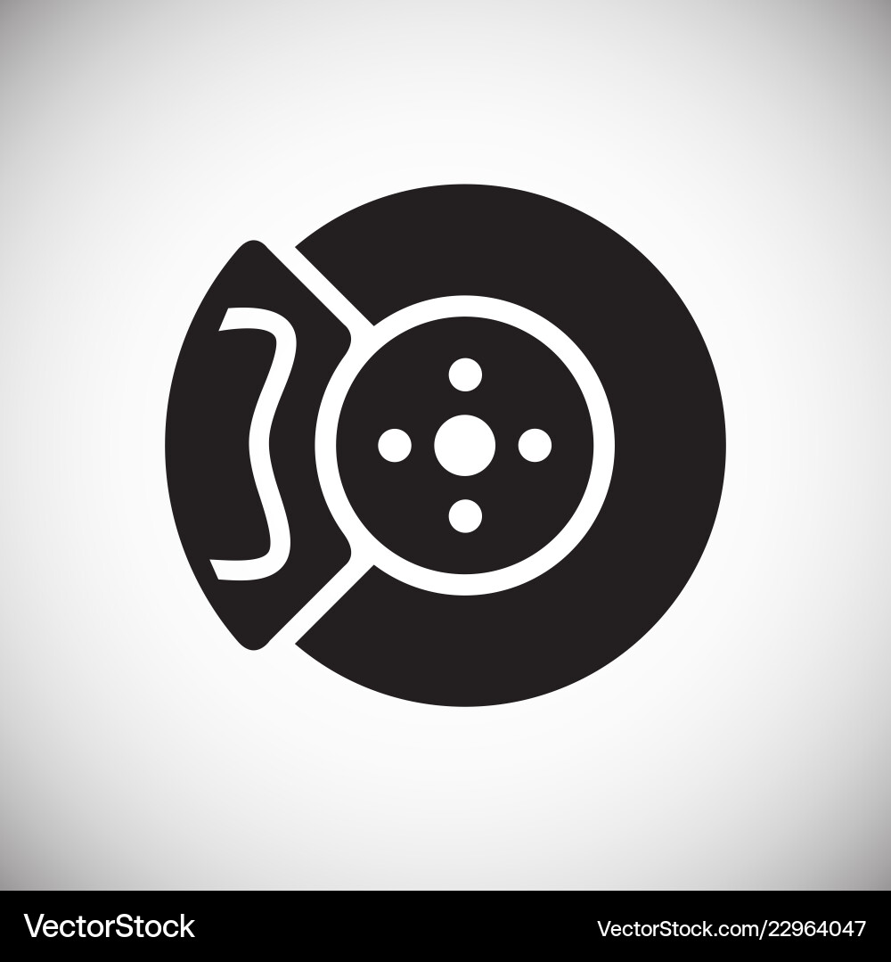 Car brake disc on white background for graphic Vector Image