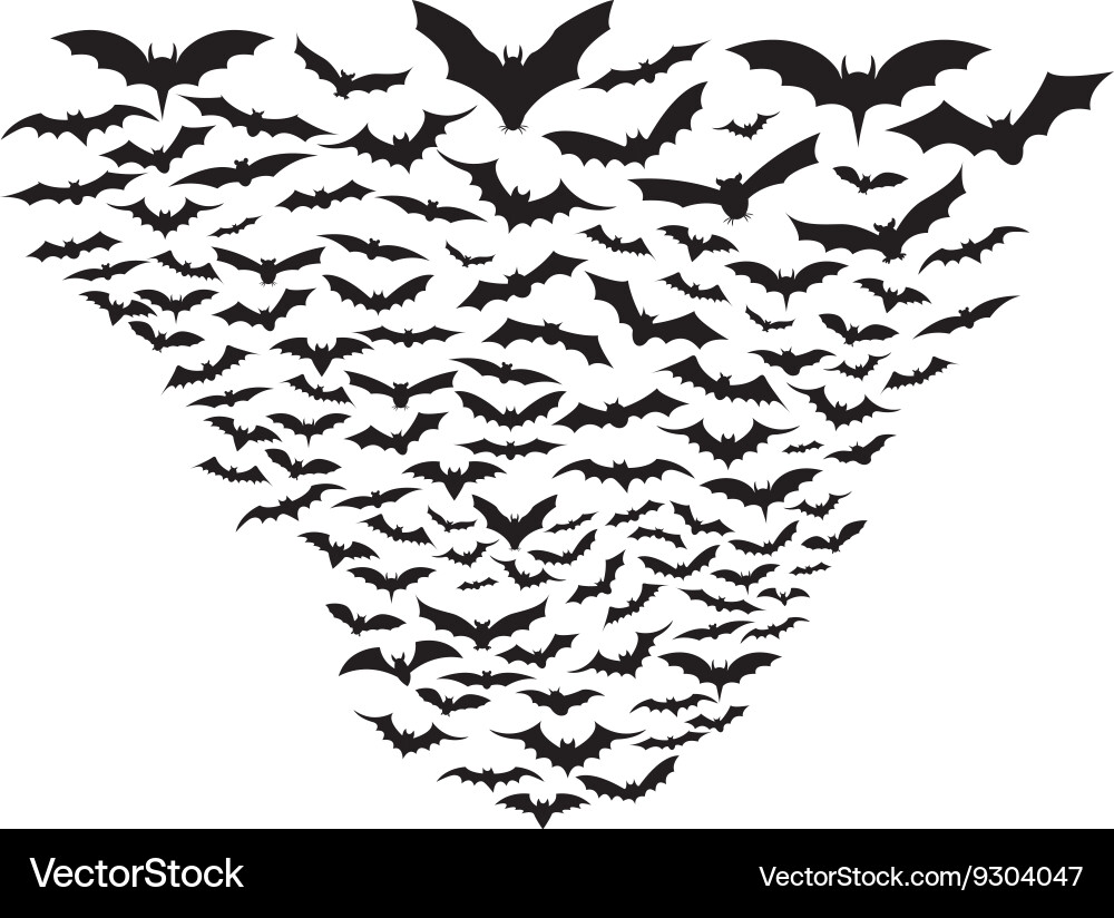 Cloud bats Royalty Free Vector Image - VectorStock
