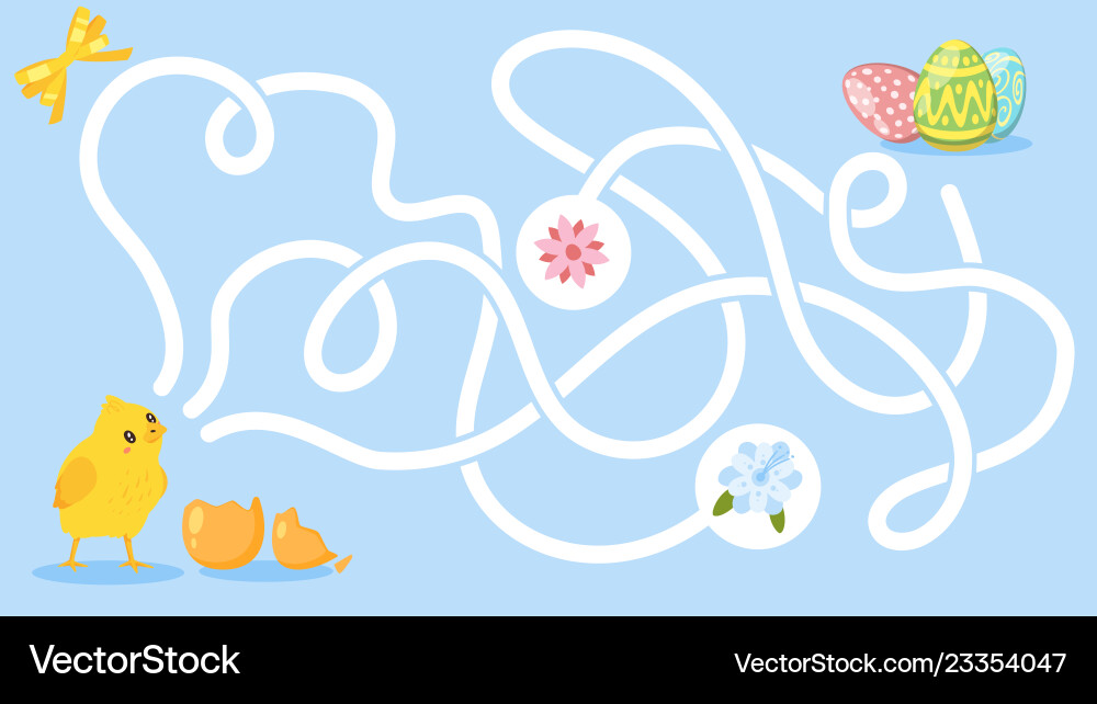 Easter board game template Royalty Free Vector Image