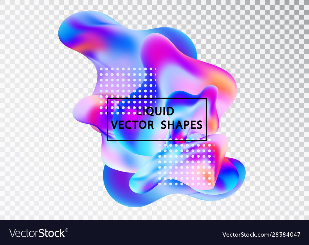 Fluid shape layout isolated template set Vector Image
