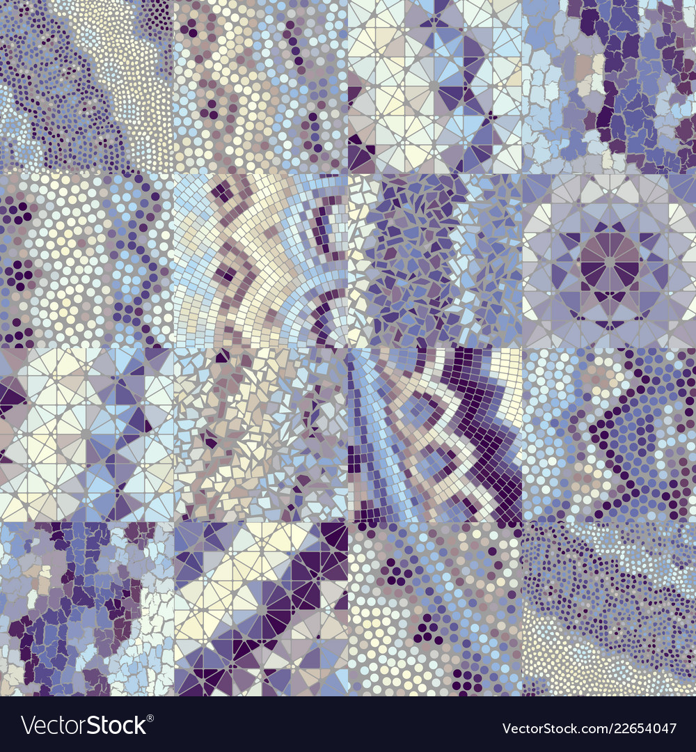 Mosaic art pattern image Royalty Free Vector Image