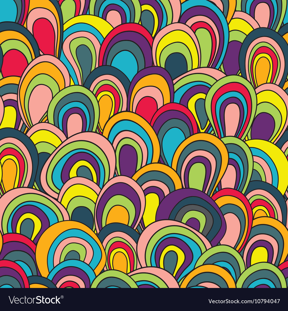 Psychedelic waves seamless pattern Royalty Free Vector Image