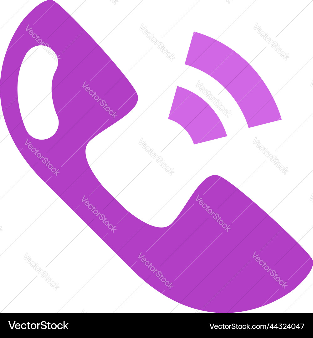 Purple phone on a white background Royalty Free Vector Image