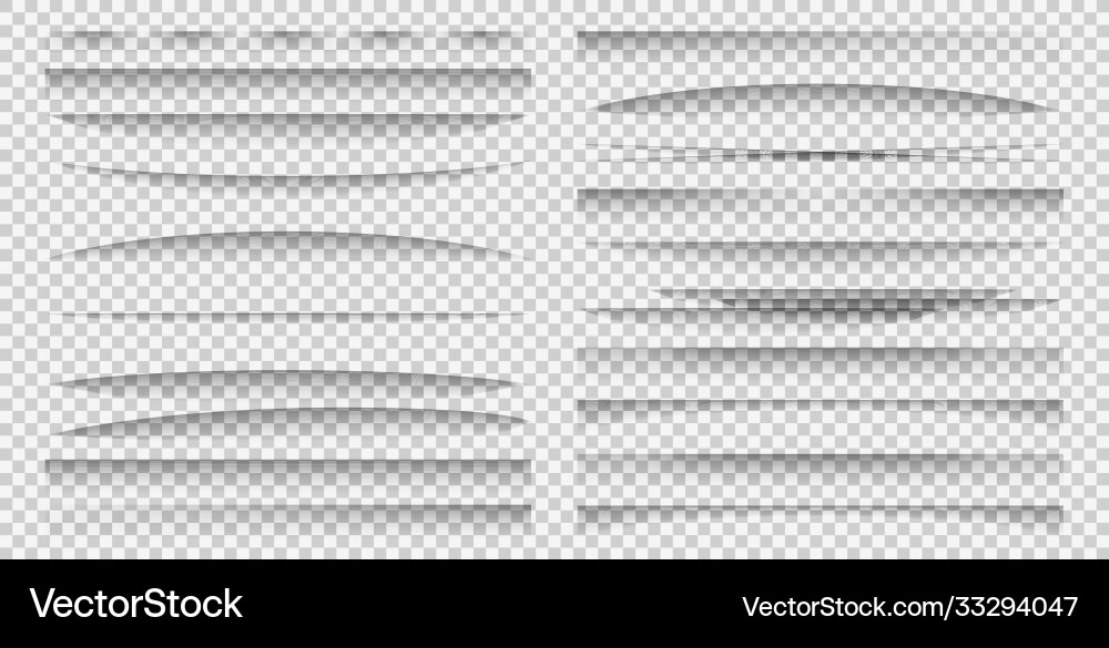 Shadow overlay effect realistic different forms Vector Image
