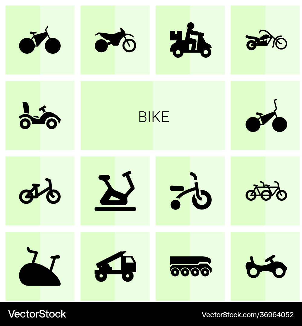 14 bike icons Royalty Free Vector Image - VectorStock