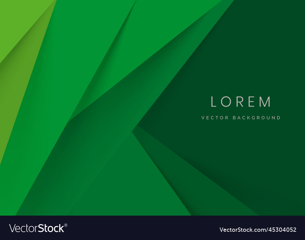 Abstract green triangles layers background Vector Image