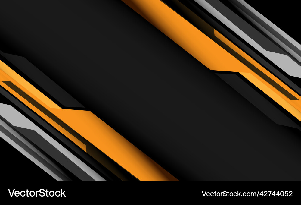 Abstract yellow black grey shadow cyber line Vector Image