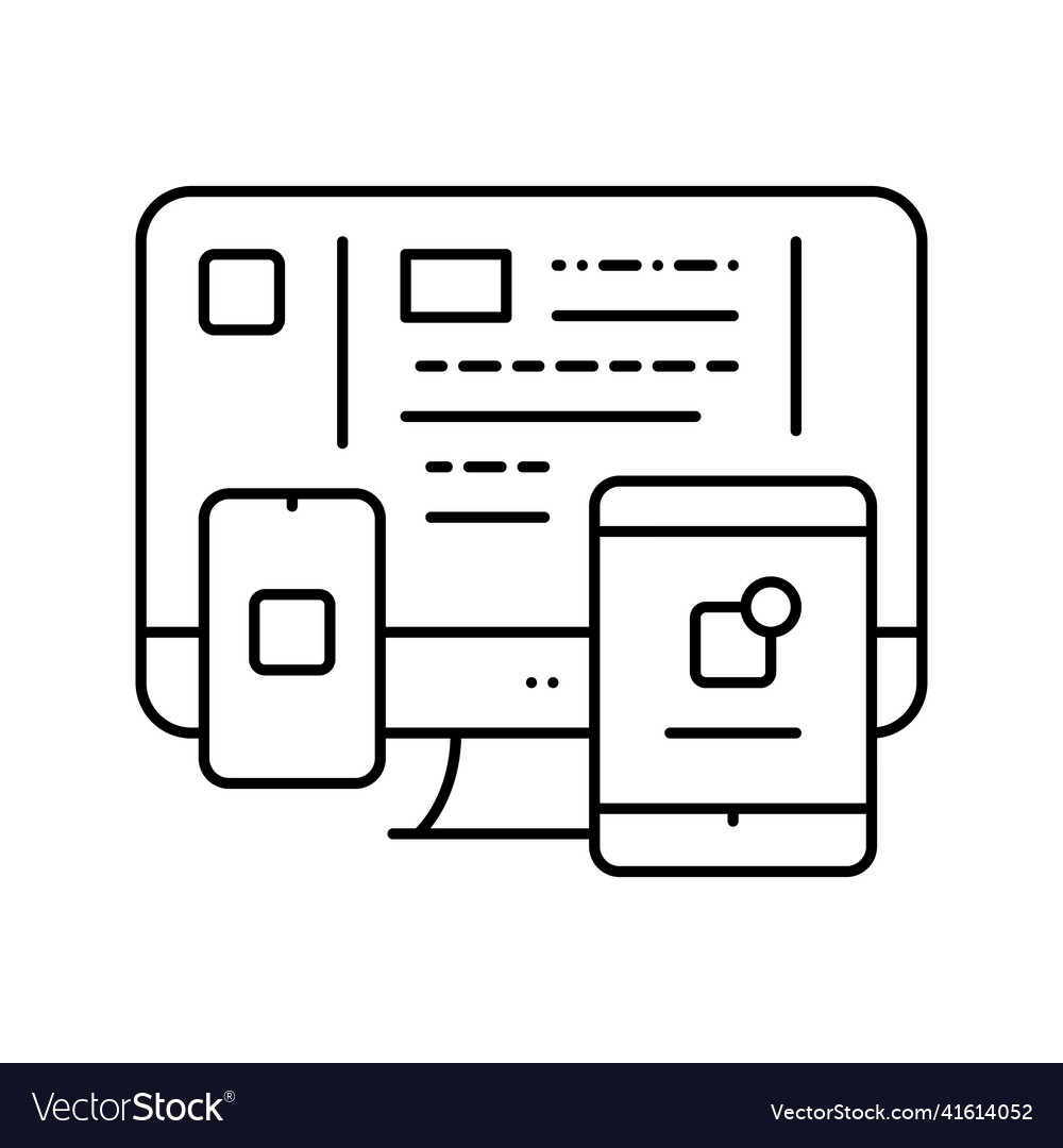 Application software line icon Royalty Free Vector Image